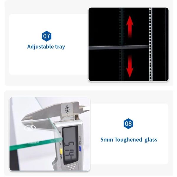 Quality 600 Width 1000 Depth 42U DDF Network Server Cabinet with Removable Cabling Ports for sale