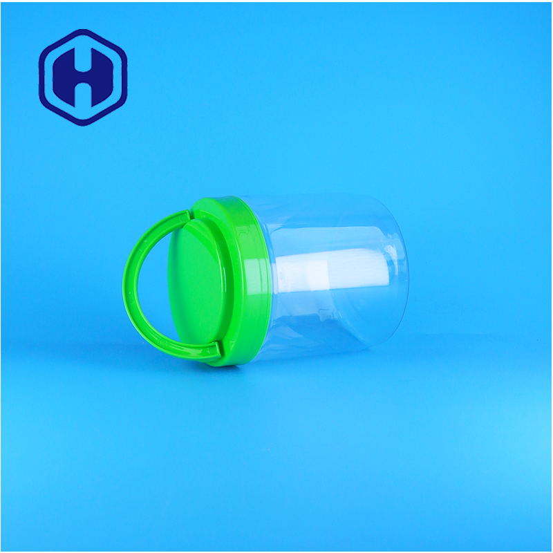 Quality Food Grade Sealable Empty Plastic PET Clear Round Peanut Butter Screw Handle Cap for sale
