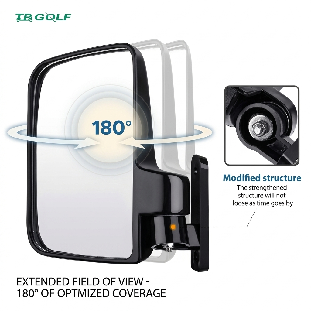 Quality sightseeing Golf Cart Side Mirrors High definition vision CE certificate for sale
