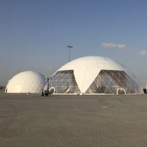 Quality Large Robust Geodesic Half Sphere Tent Events Commercial Dome Tent Weatherproof for sale