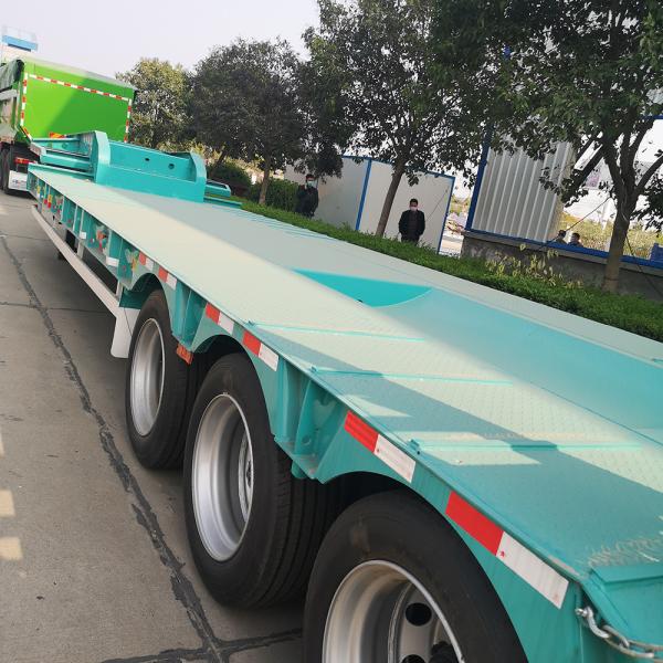 Quality Max Payload 60-80T Low Flat Semi Trailer for Multipurpose Heavy Equipment for sale