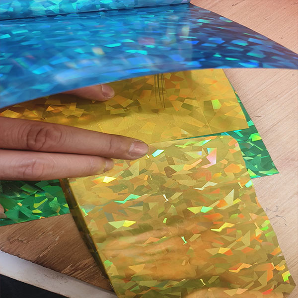 Quality Professional 180mic Pvc Laser / Holographic Film Exporter,accept Customized for sale