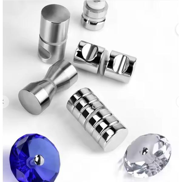 Quality High Durability Modern Frameless Glass Door Hardware Glass Shower Door Pulls for sale