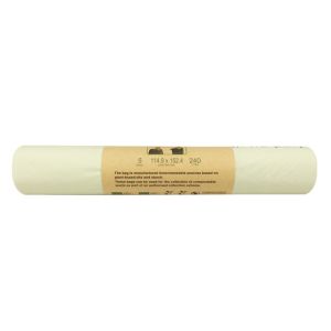 Quality Wave Top Handle Compostable Garbage Bags Paper Wrap Rolled For Kitchens Bedrooms for sale