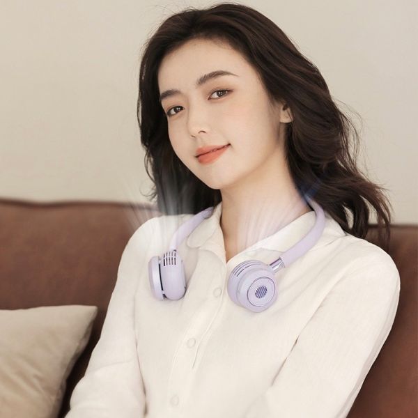 Quality 5w Wearable Bladeless Neck Hanging Fan Plastic With 1 Year Warranty for sale