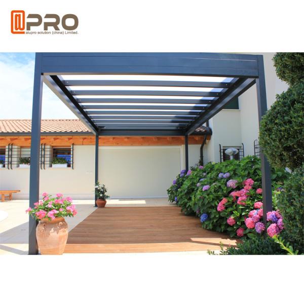 Quality 3x3m Modern Aluminum Pergola , Motorised Retractable Sliding And Folding for sale