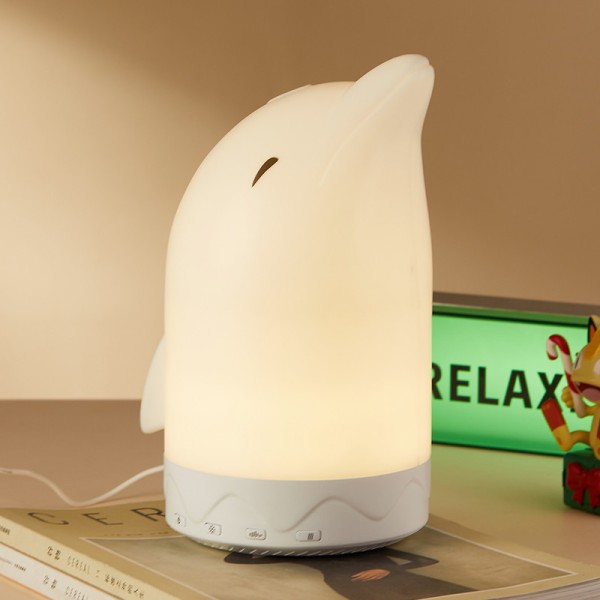 Quality Portable LED Night Light 100V - 240V Dolphin Table Lamp White With Music for sale