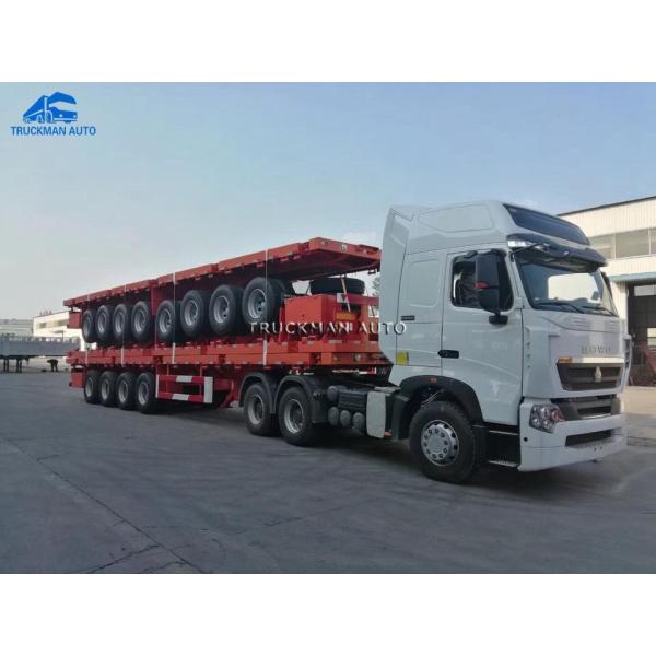 Quality Tubeless Tire Flatbed Semi Trailer for sale