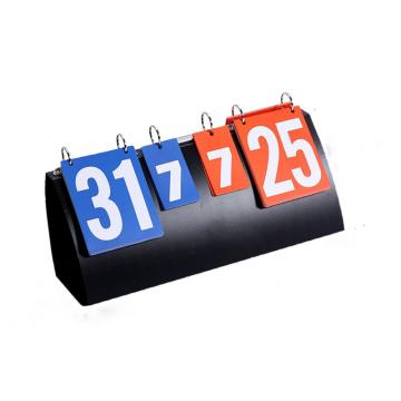 Black PP Tabletop Scoreboard Portable Turn Cards Easy For Scoring Pingpong