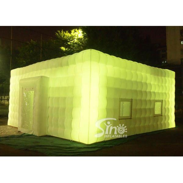 Quality 8x8 meters outdoor giant led light inflatable cube tent for parties or events for sale