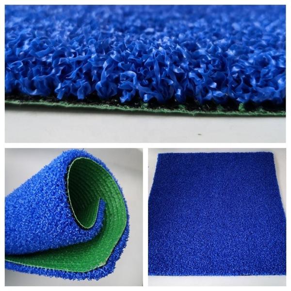 Quality Density PE Blue Color Outdoor Artificial Turf for Tennis Court Padle Grass at for sale