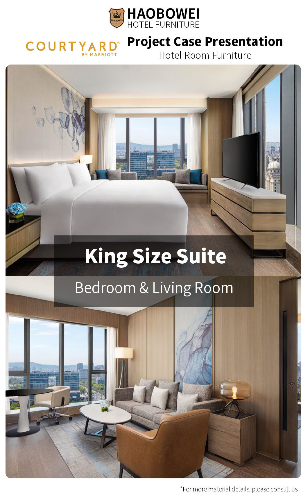 Furniture Foshan China Modern Luxury Standard King Size Bedroom Set Marriott Hotel
