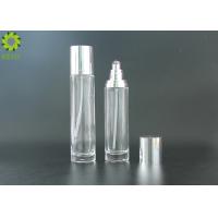 China Customizable Round Clear Moisturizer Glass Bottle 100ml 120ml Available factory