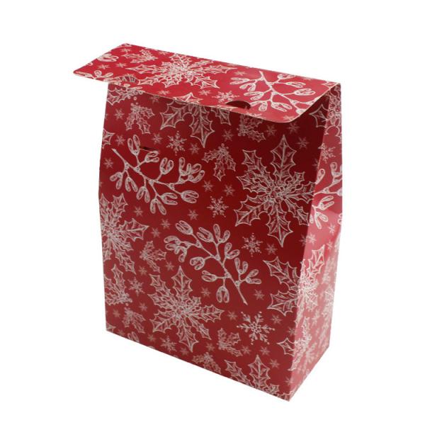Quality Christmas Die Cut Paper Gift Bags Offset Printing Surface Handling for sale