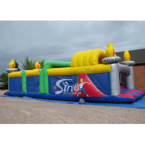 Quality Outdoor Kids Commercial Inflatable Obstacle Course For Inflatable Playground for sale