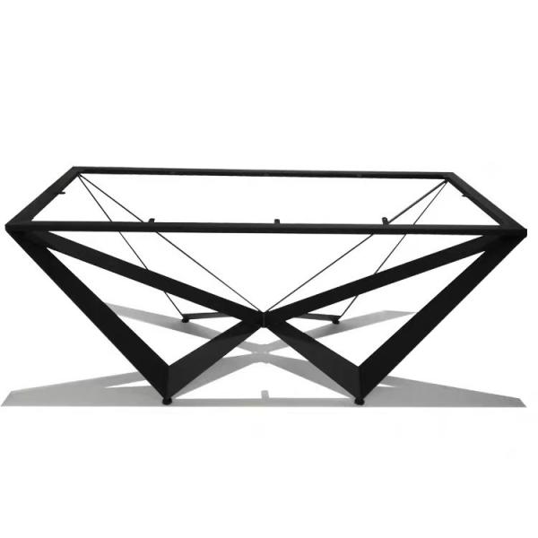 Quality Modern Design Stainless Steel Industrial Style Wooden Dining Table for sale
