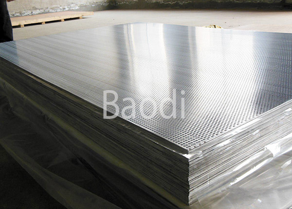 Quality Architectural Screen Aluminum Perforated Steel Sheet With Round Hole Pattern for sale