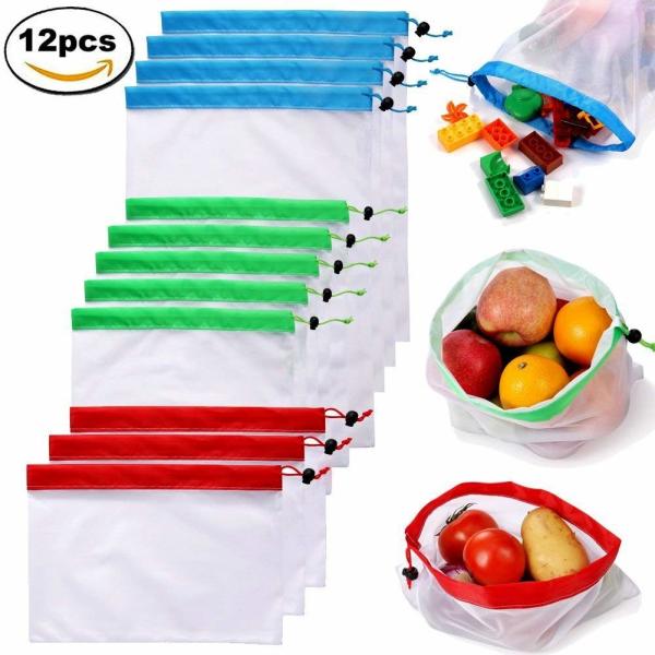 Quality BRC GOTS Drawstring Mesh Pouch , SEDEX 4P Mesh Grocery Produce Bags Washable for sale