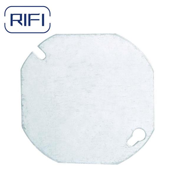 Quality Galvanized Metal Box Octagonal Conduit Box Cover Blank Cover with Knockouts for sale