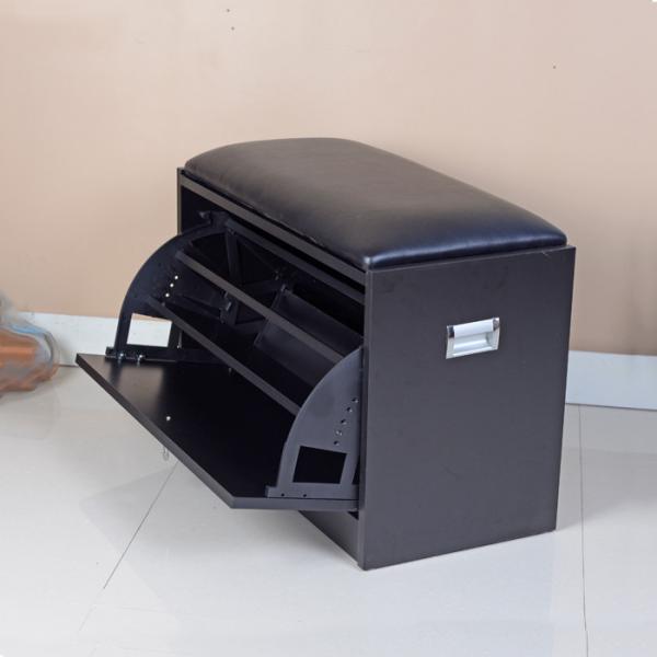 Quality Black Three Layer Entryway Shoe Bench for sale