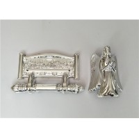 Quality Customized Parts Of A Casket Casket Swing Bar Handle Funeral Polished Sliver for sale