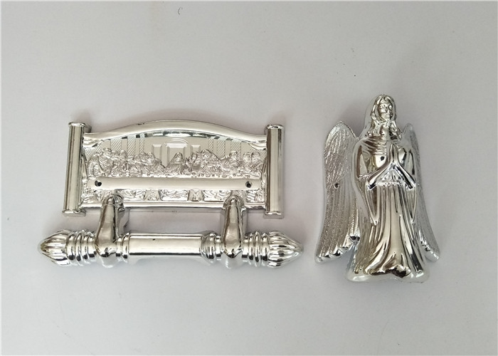 Quality Customized Parts Of A Casket Casket Swing Bar Handle Funeral Polished Sliver Color for sale