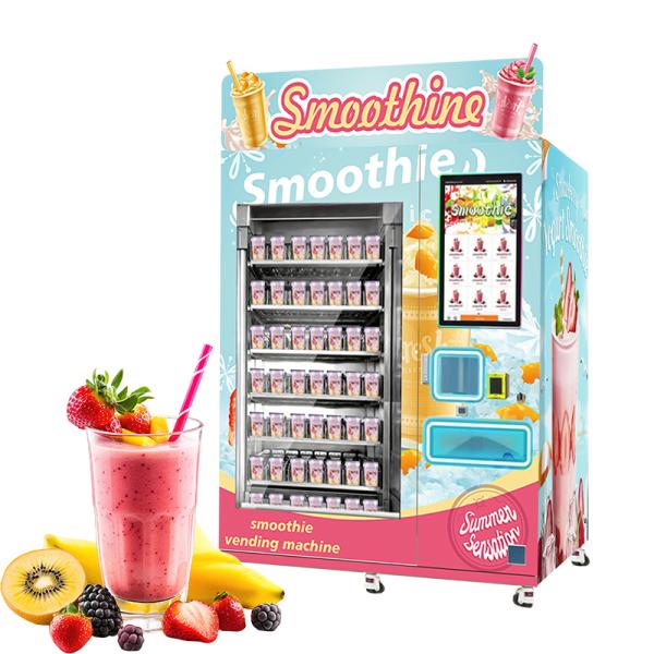 Quality Frozen Fruit Smoothie Vending Machine with Touch Screen Display and Bill Payment Method for sale