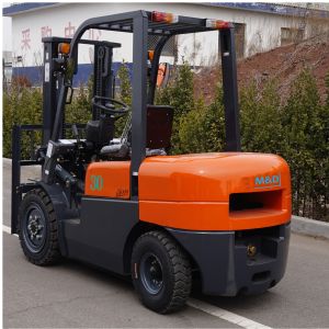Quality FD30 Diesel Forklift Truck 3000kg Capacity Customized Color 1 Year Warranty for sale