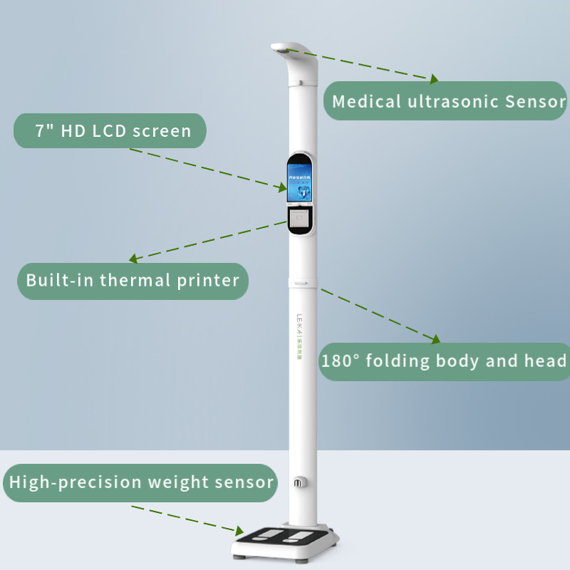 Quality LCD Touch Screen Folding Ultrasonic Measure Height Standing Scale for Within for sale