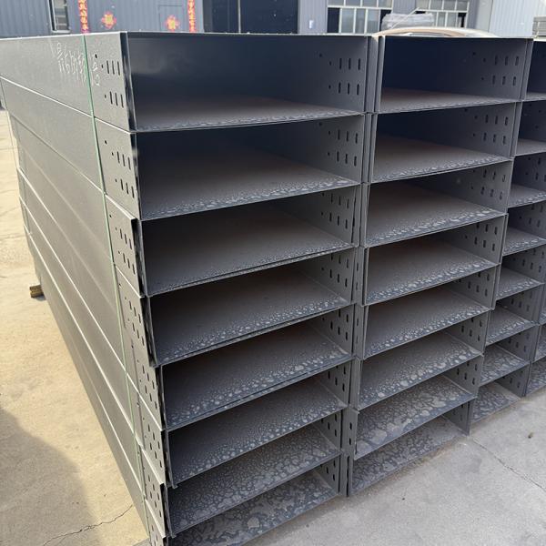 Quality Fireproof Outdoor Cable Tray Bridge Plastic Enclosed Iron Trough Sprayed For for sale