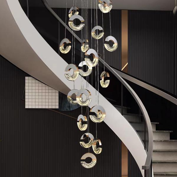 Quality Modern Loft Chandelier Design C-type Acrylic Chandelier For Minimalist Ceiling for sale