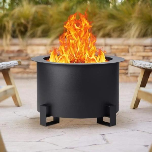 Quality Carbon Steel Portable Camping Stove Round Wood Burning Smoke Free Fire Pit for sale