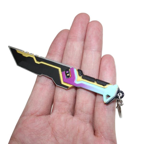 Quality Valorant Glitchpop Knife Cosplay Metal Custom Keychains Zinc Alloy Game Model for sale