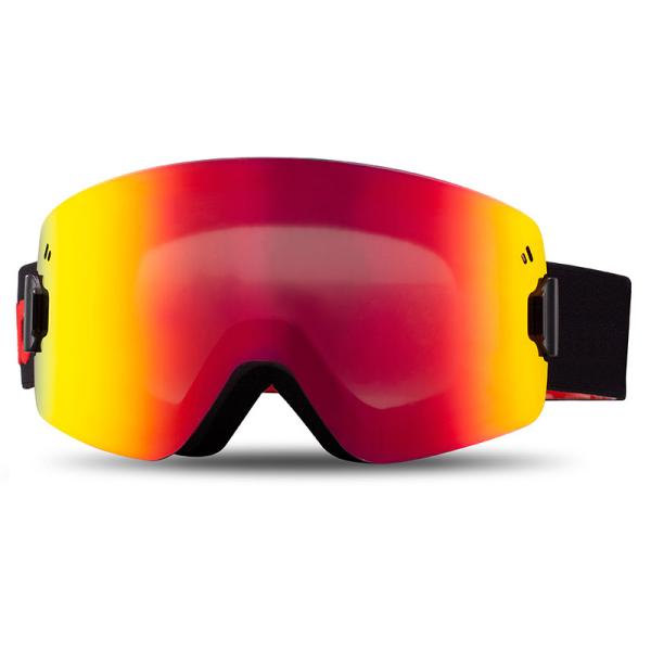 Quality Adult magnetic type ski goggles with replaceable lens, cylindrical double-layer anti-fog protective eyewear for skiing, factory customized protective goggles for sale