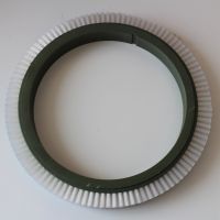 Quality Stenter Machine Parts Monforts Finishing Spares Brush Wheel 167mm Innder Dia Black Bristle Pig Hair for sale