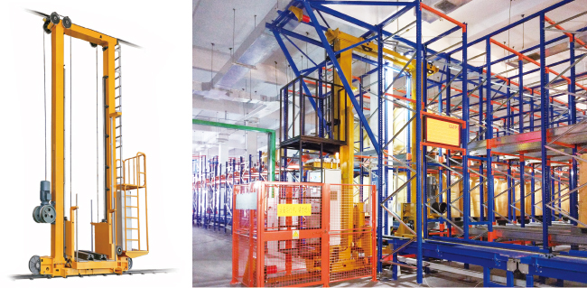 Two Way Radio Shuttle Racking and Stacker Crane Floor Supported SRM Storage And Retrieval Machine ASRS Automatic Storage And Retrieval System