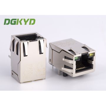 Quality Megabit Female RJ45 PCB Connector Internal Magnetics Surface Mount for sale