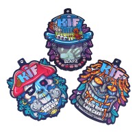 Quality Custom Shaped Aluminum Foil Die Cut Mylar Bags 3.5G Zipper Bags Smell Proof for sale