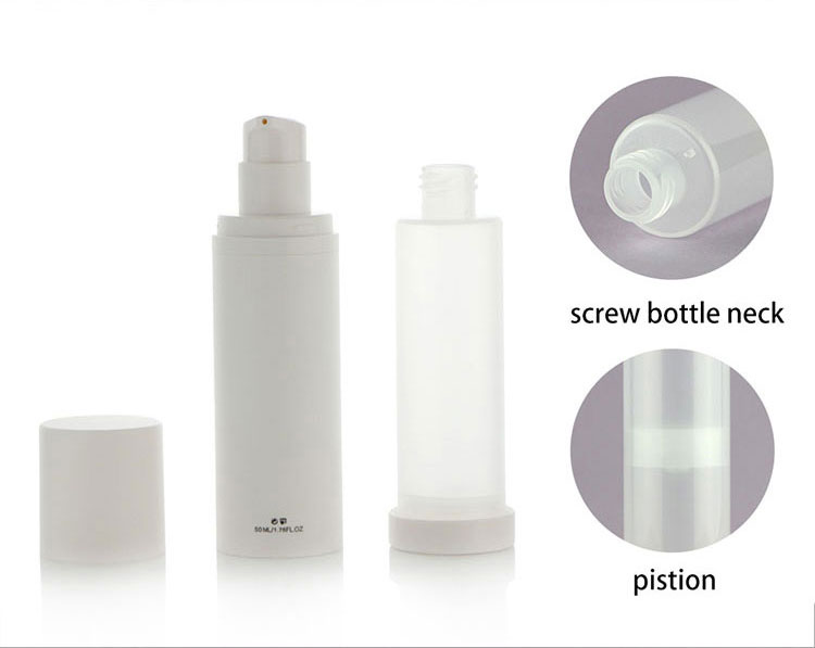 Airless pump bottle in different colors