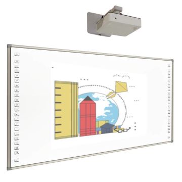 Quality 96 Inches Portable Interactive Whiteboard Smart Whiteboard With Laser Projector for sale