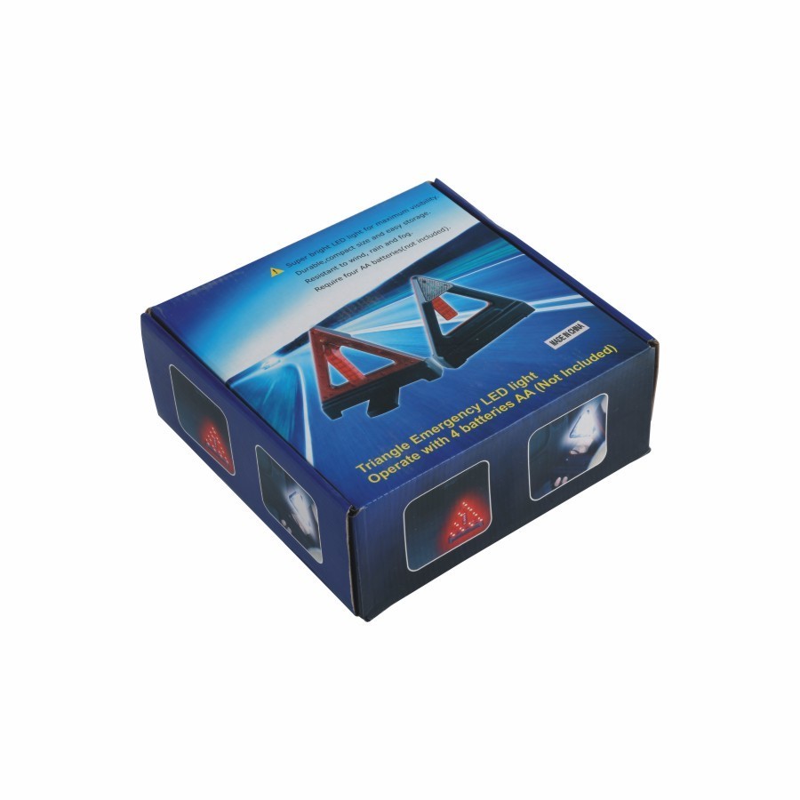 Quality Road Safety Flashing LED Warning Triangle Easily Handle and Assemble for Car for sale