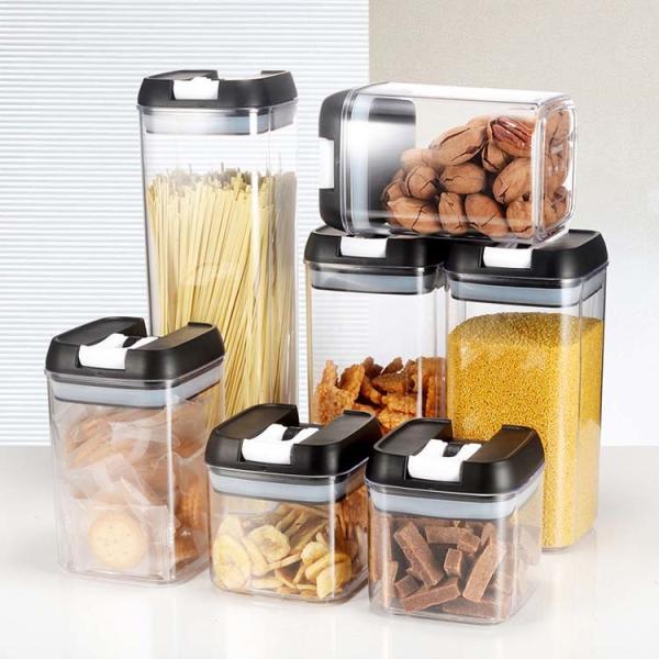 Quality 7 Pcs Plastic Food Airtight Storage Containers With Lids Multiple Size for sale