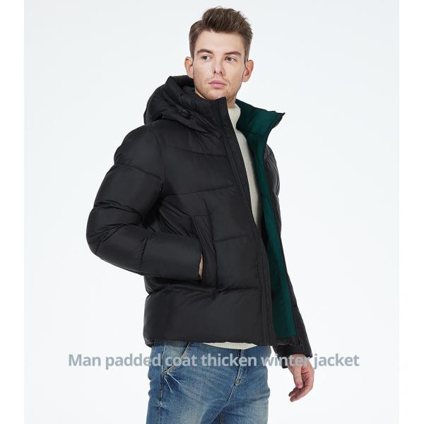 Quality Simple Atmospheric Short Padded Jacket Men'S Down Parka Hit Color Short Coat for sale