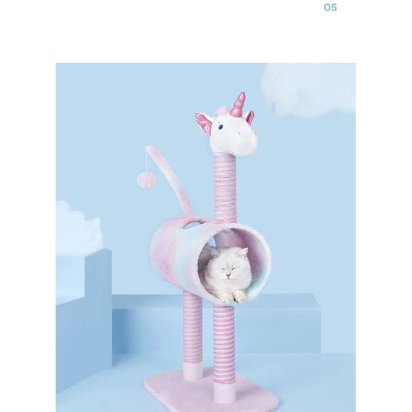 Quality Cute Unicorn Pink Sisal Cat Scratching Post for sale