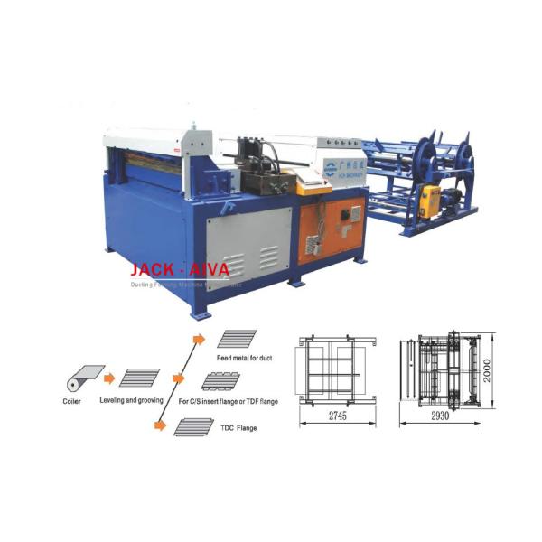 Quality Square Duct Coil Line Auto Coil Line Ⅱ1.2mm 1300mm for sale