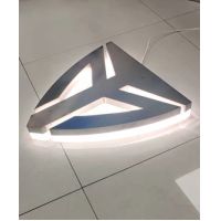 Quality Stainless Steel Pvd Coating Box Up LED Backlit Indoor Signage , Metal Lighting for sale