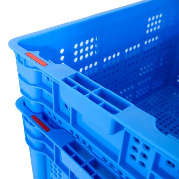 Quality Mesh Style Dislocation Storage Plastic Moving Crate for Fruit in Customized for sale