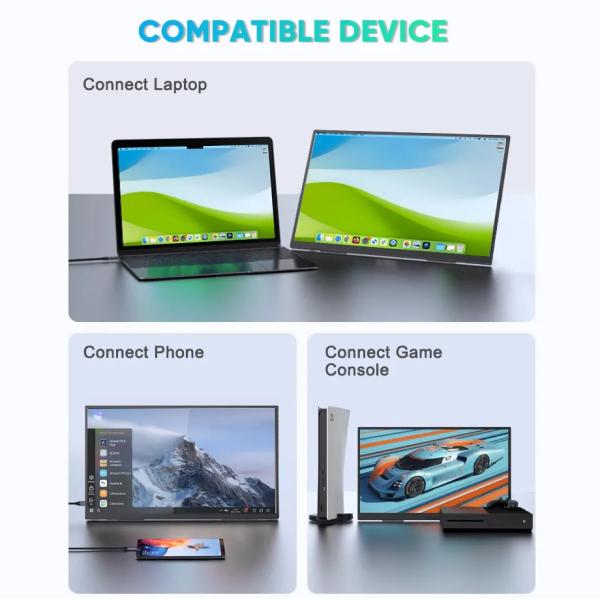 Quality Ultra Slim IPS Portable Monitor Touchscreen Usb C 18.5Inch 1080P HDR Wireless for sale