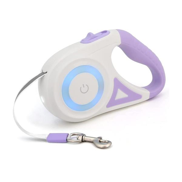Quality Custom Logo Automatic Pet Dog Leash Lead with Bright LED Lights and Durable for sale