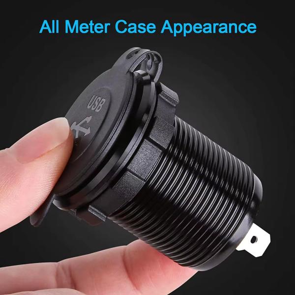 Quality 72W 12 Volt 2 Pin Waterproof Plug And Socket USB Car Charger Adapter for sale